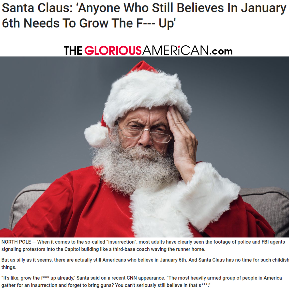 Santa Claus: ‘Anyone Who Still Believes In January 6th Needs To Grow ...
